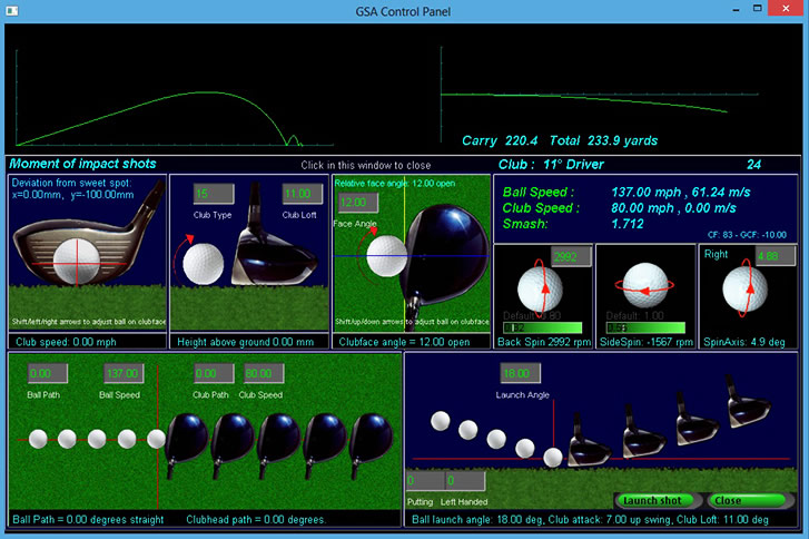 GSA Advanced Golf Simulators: Software