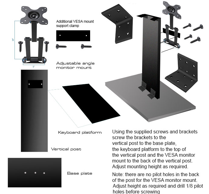 PC monitor stands and kiosks